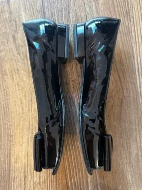 Stuart Weitzman | Shoes | Stuart Weitzman Black Patent Leather Open Toe ...